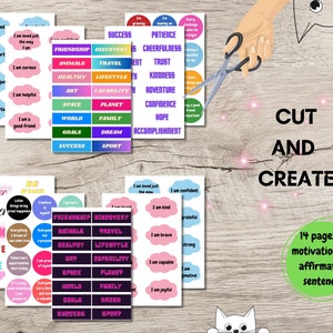 Vision Board for Kids, Vision Board Printables, Words and Affirmation ...