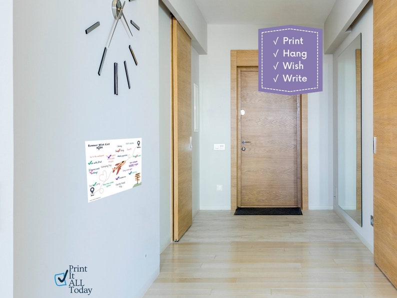 Summer Wish List Poster, Summer Bucket List Worksheet, Summer ...