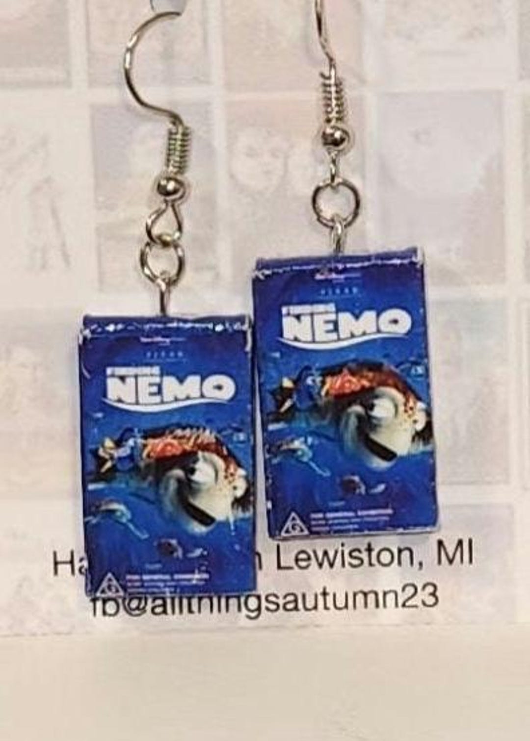 Finding Nemo Disney VHS Jewelry- Movie Dangle Jewelry- Ocean Theme ...