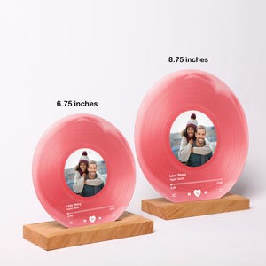 Personalized Vinyl Record With Photo: Acrylic Song Plaque, Anniversary ...
