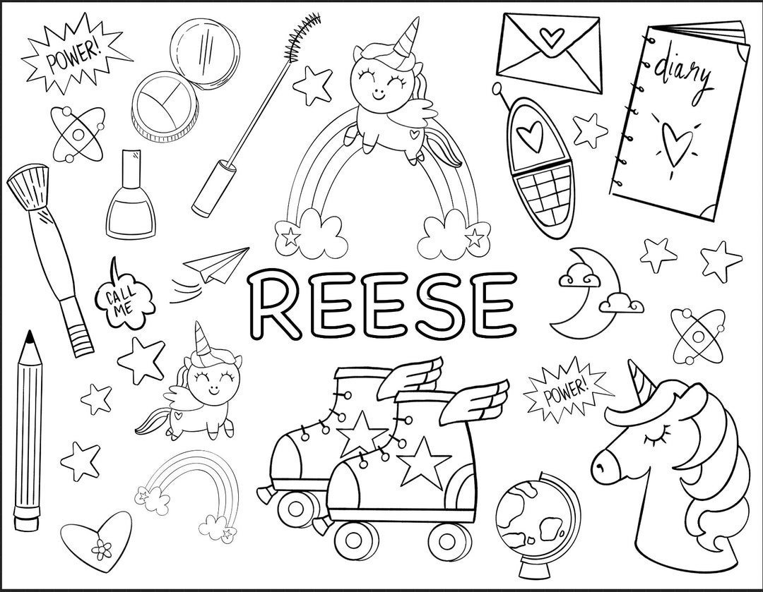 Personalized Coloring Poster - Tween - Etsy
