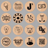 Personalized 1.5" Wood Tokens | 1 or 2-sided | Engraved With Your Own ...