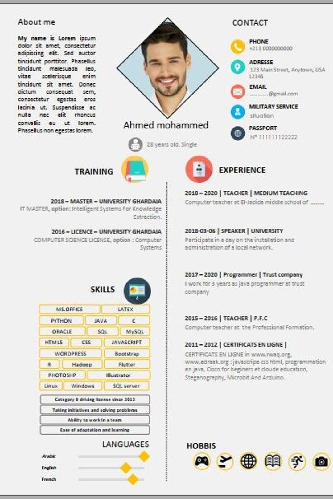 Editable, Modern and Professional CV Design Powerpoint - Etsy