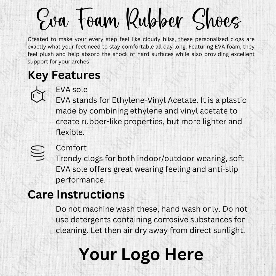 EVA Foam Rubber Shoes (AOP) Size Chart - Etsy