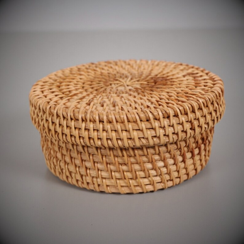 6-piece Ceramic Coasters Set in Rattan Box 13x6cm / 5.11x2.36in Perfect ...