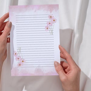 Printable Wildflower Writing Paper Floral Stationery Set Digital Paper ...
