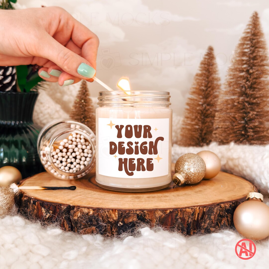 Printify Candle Mockup, Clean Candle Mockup, White Candle Mockup ...