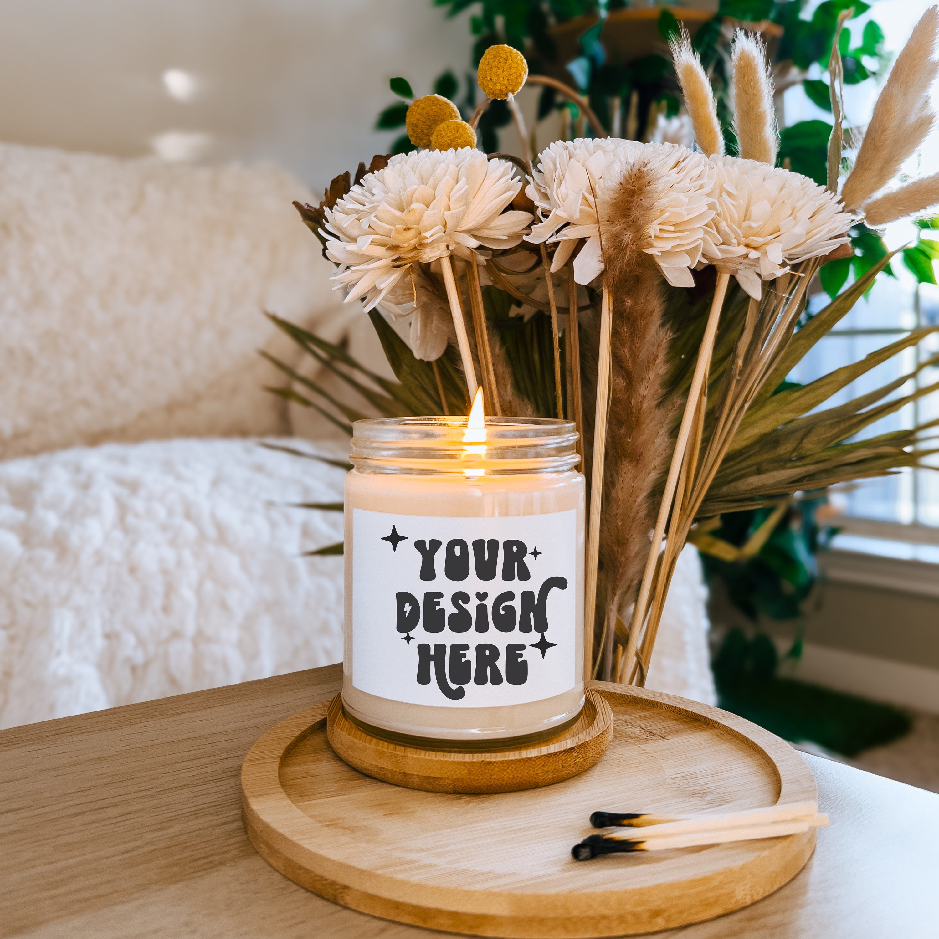 Printify Candle Mockup, Clean Candle Mockup, White Candle Mockup ...