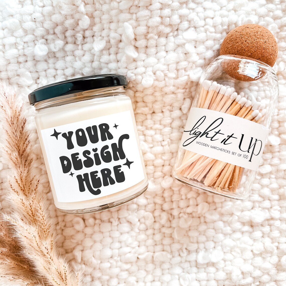 Printify Candle Mockup, Clean Candle Mockup, White Candle Mockup ...