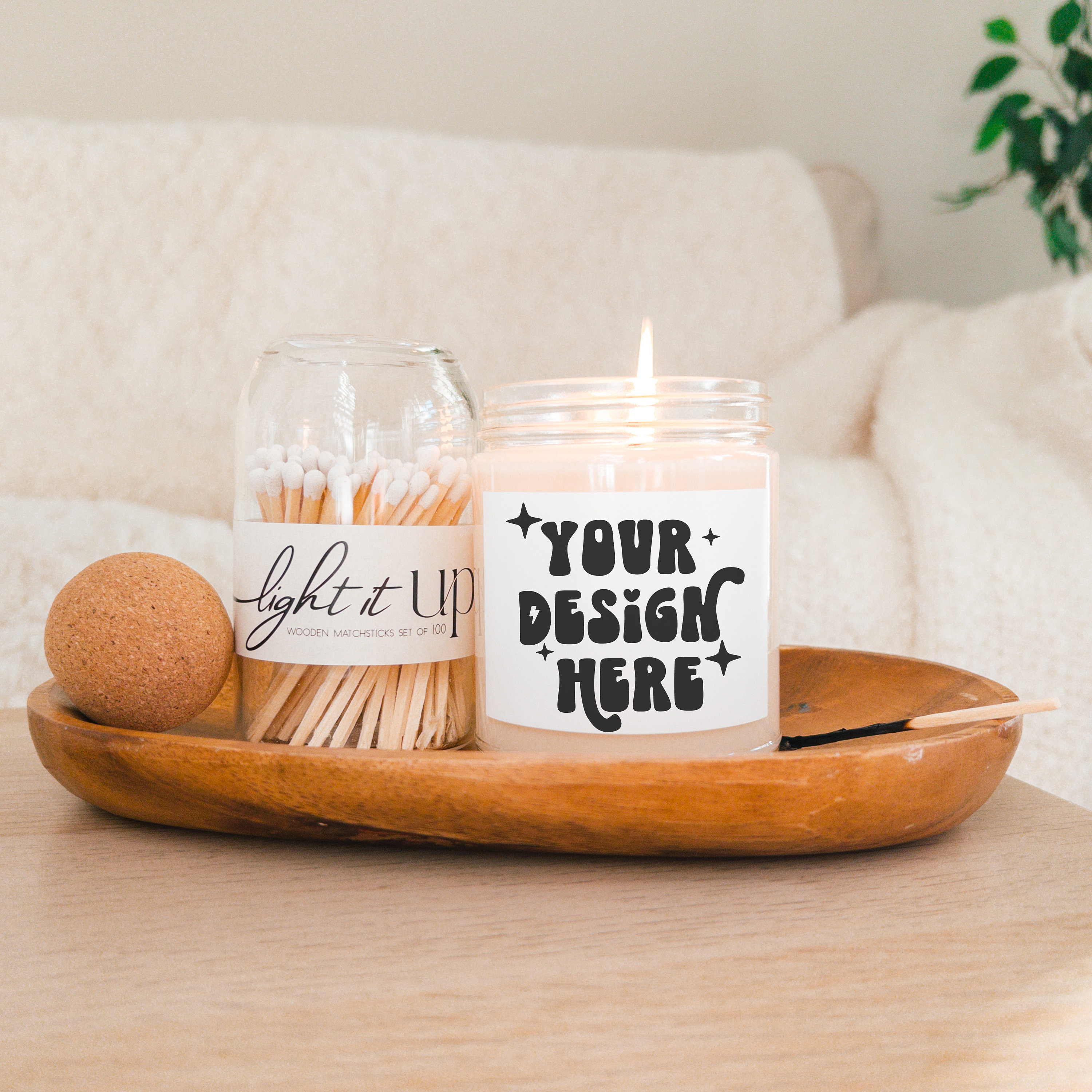 Printify Candle 9 Oz Mockup, Clean Candle Mockup, White Candle Mockup ...