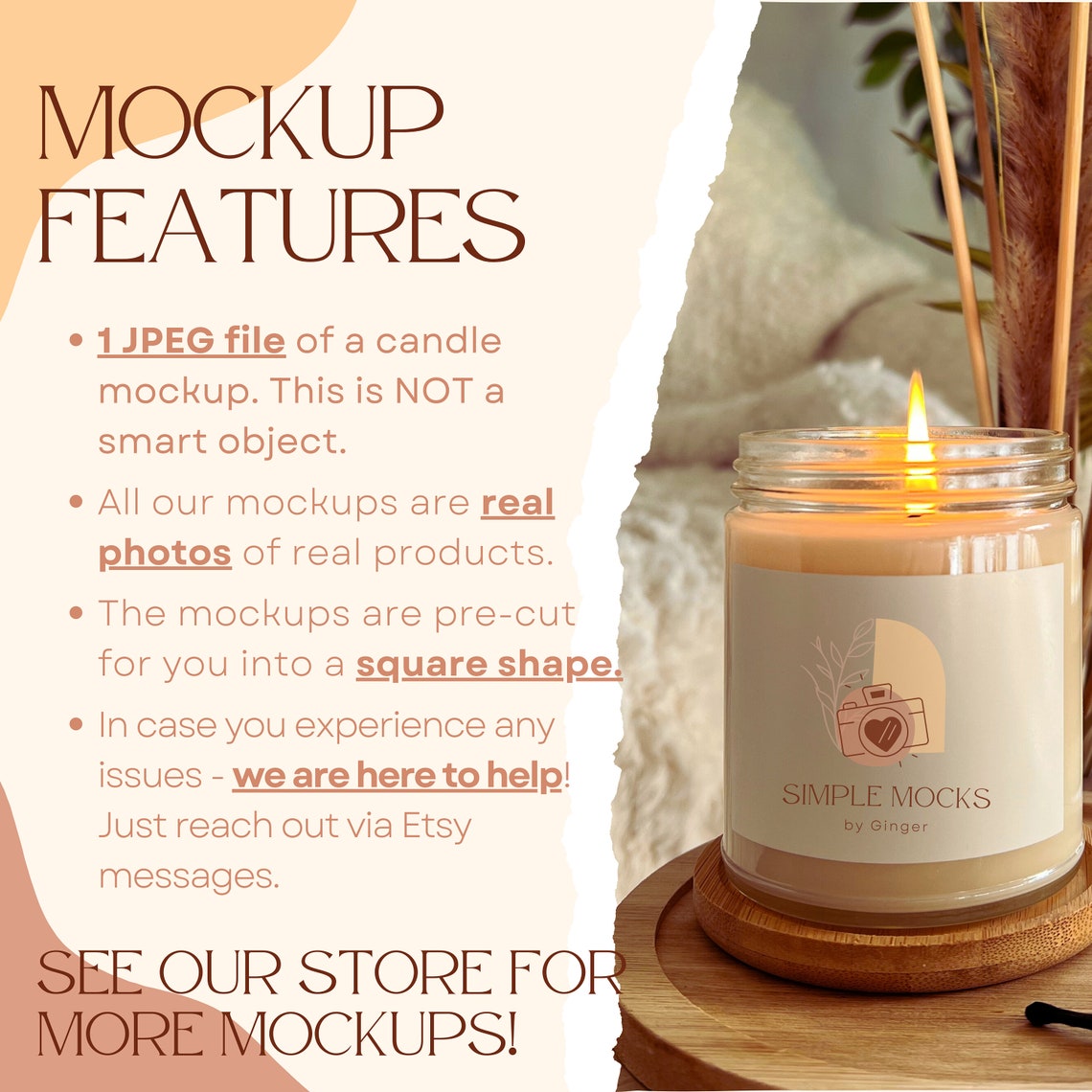 Printify Candle 9 Oz Mockup, Clean Candle Mockup, White Candle Mockup ...