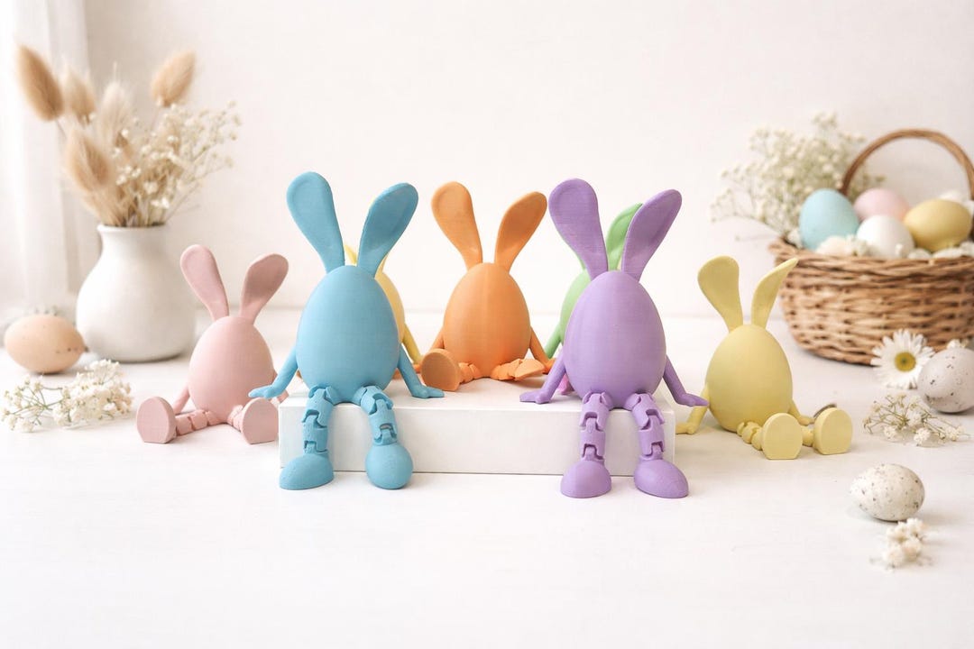 Mini Bunny Egg Fun Easter Basket Stuffer for Kids 3D Printed Cute Toy ...