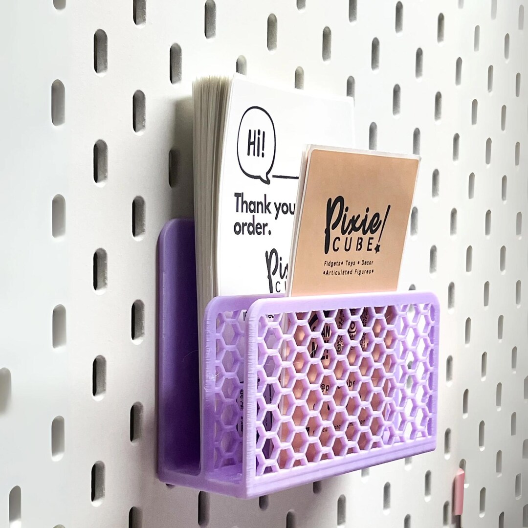 Pegboard Card Holder for Ikea Skadis Organizer for Notes and Craft ...