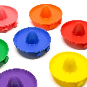 Fiesta Party Favor Articulated Sombrero Buddy Cute Mini 3D Printed ...