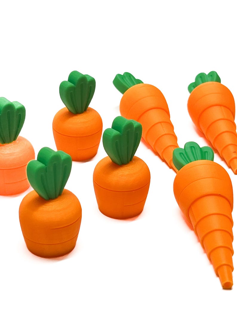 Easter Basket Stuffer Mini Carrot Expandable Fidget 3D Printed Sensory ...