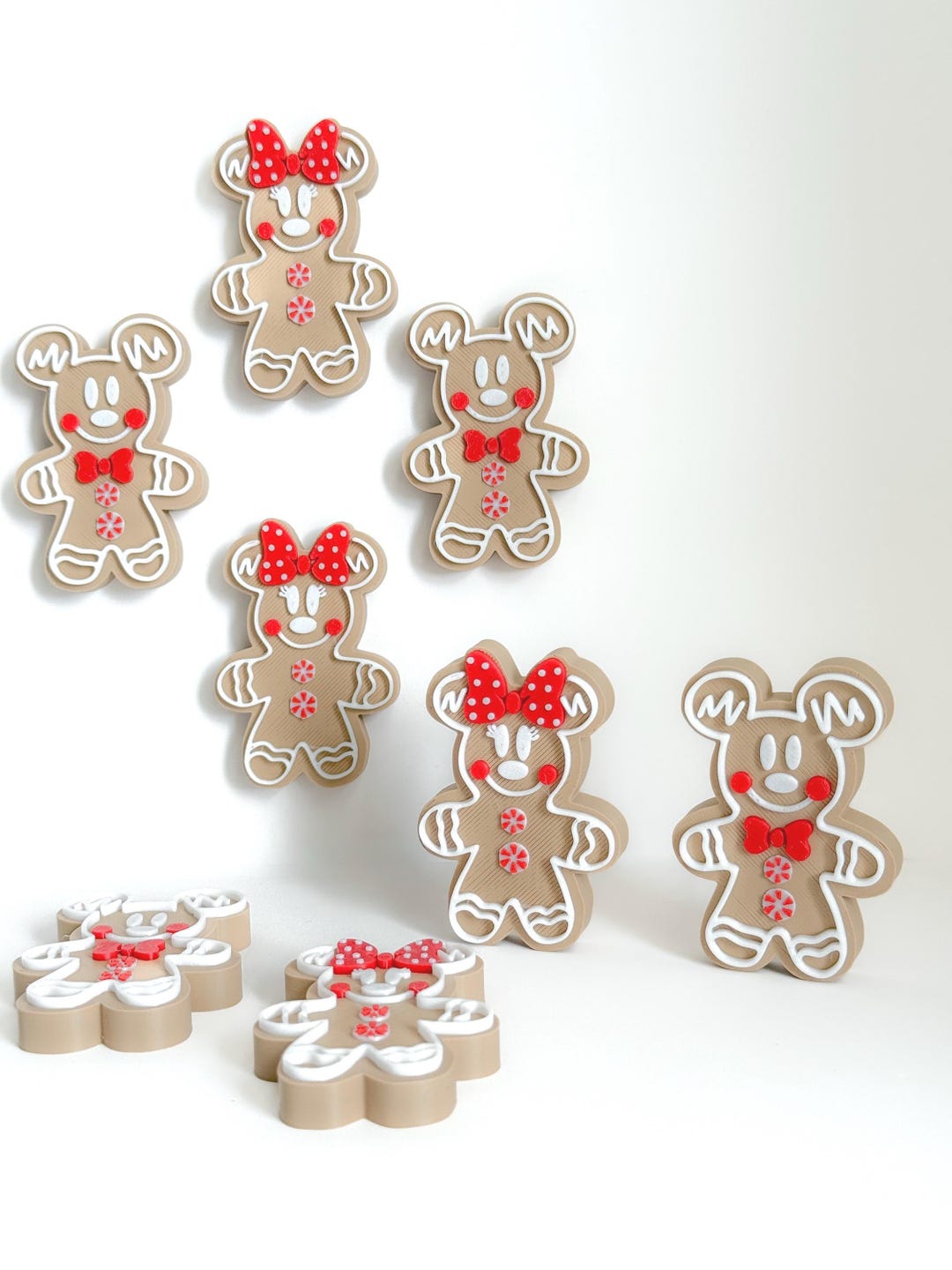 Gingerbread Mickey and Minnie Cookie Magnet Disney Christmas Kitchen ...