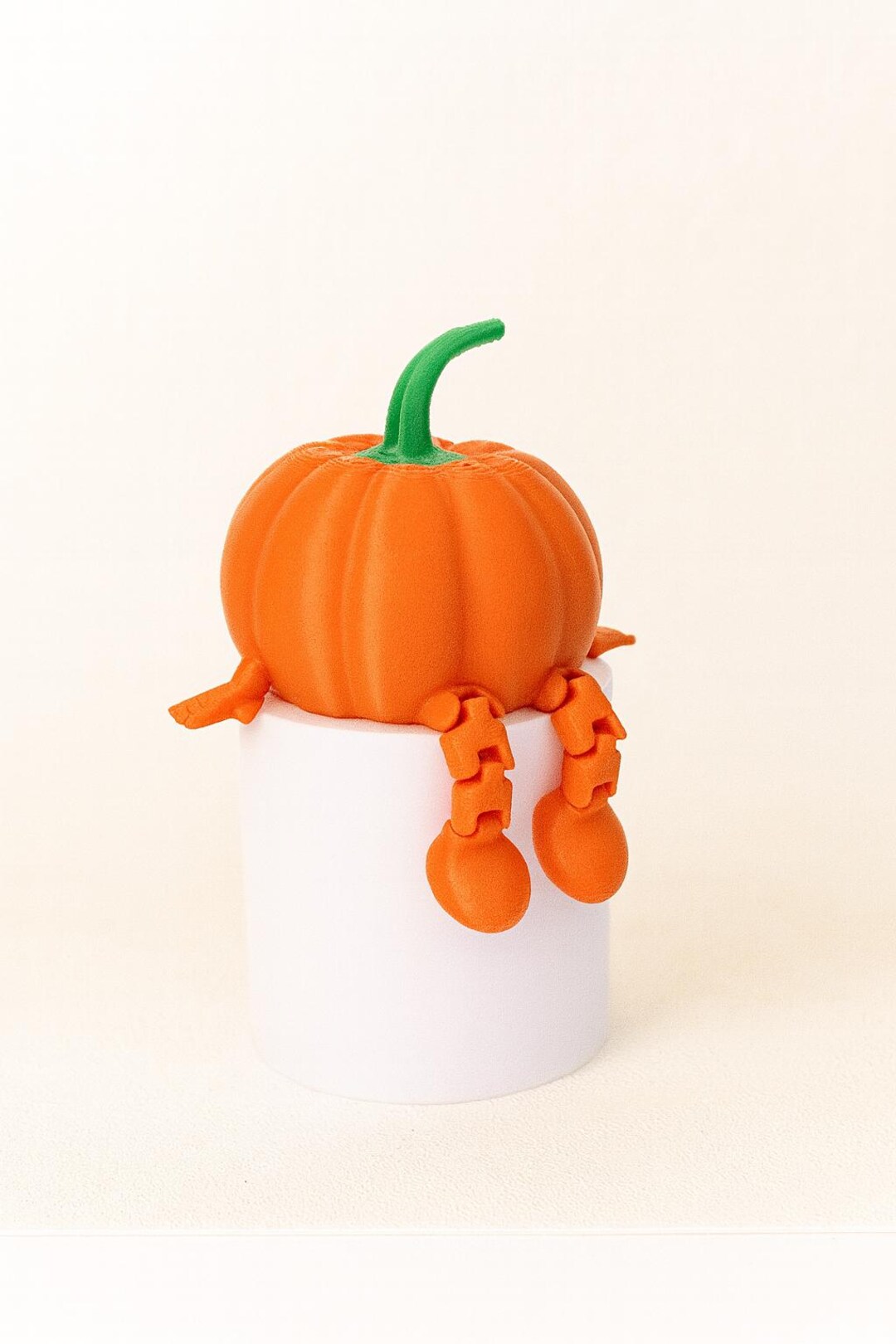 Halloween Desk Decor Articulated Pumpkin Buddy 3D Printed Poseable Fall ...