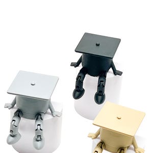 Graduation Hat Articulated Buddy 3D Printed Figurine Graduation Desk ...