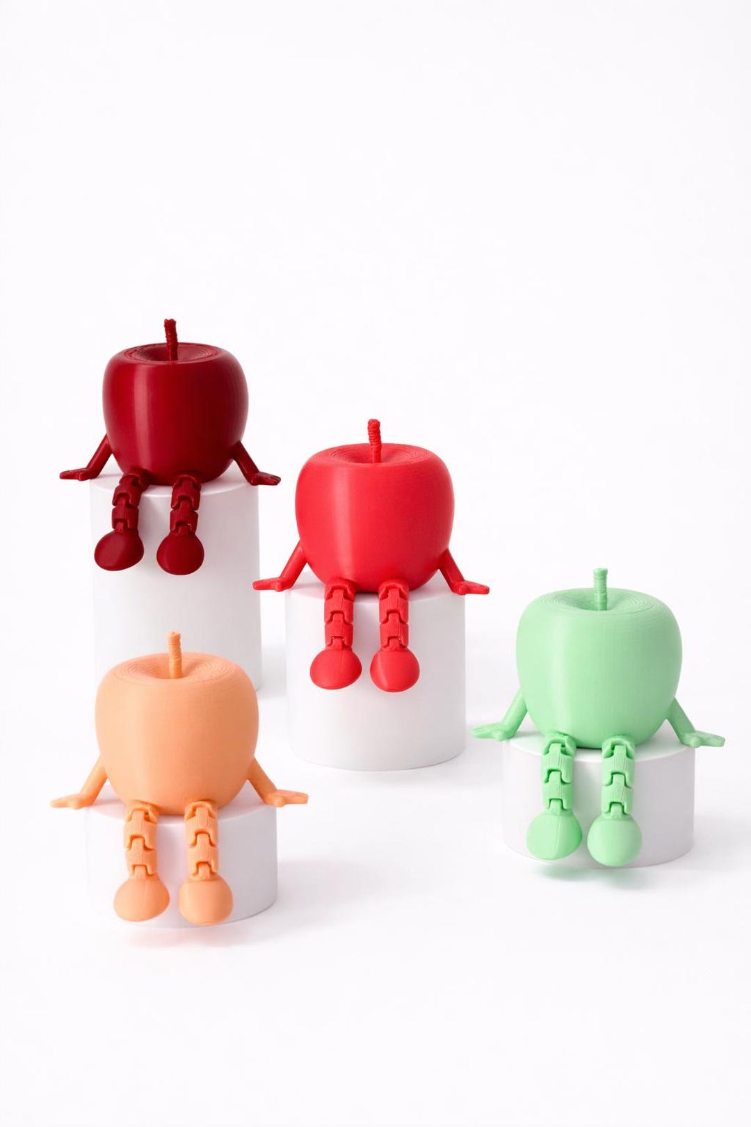 Articulated Apple Fidget Toy 3D Printed Desk Decor Cute Stress Relief ...