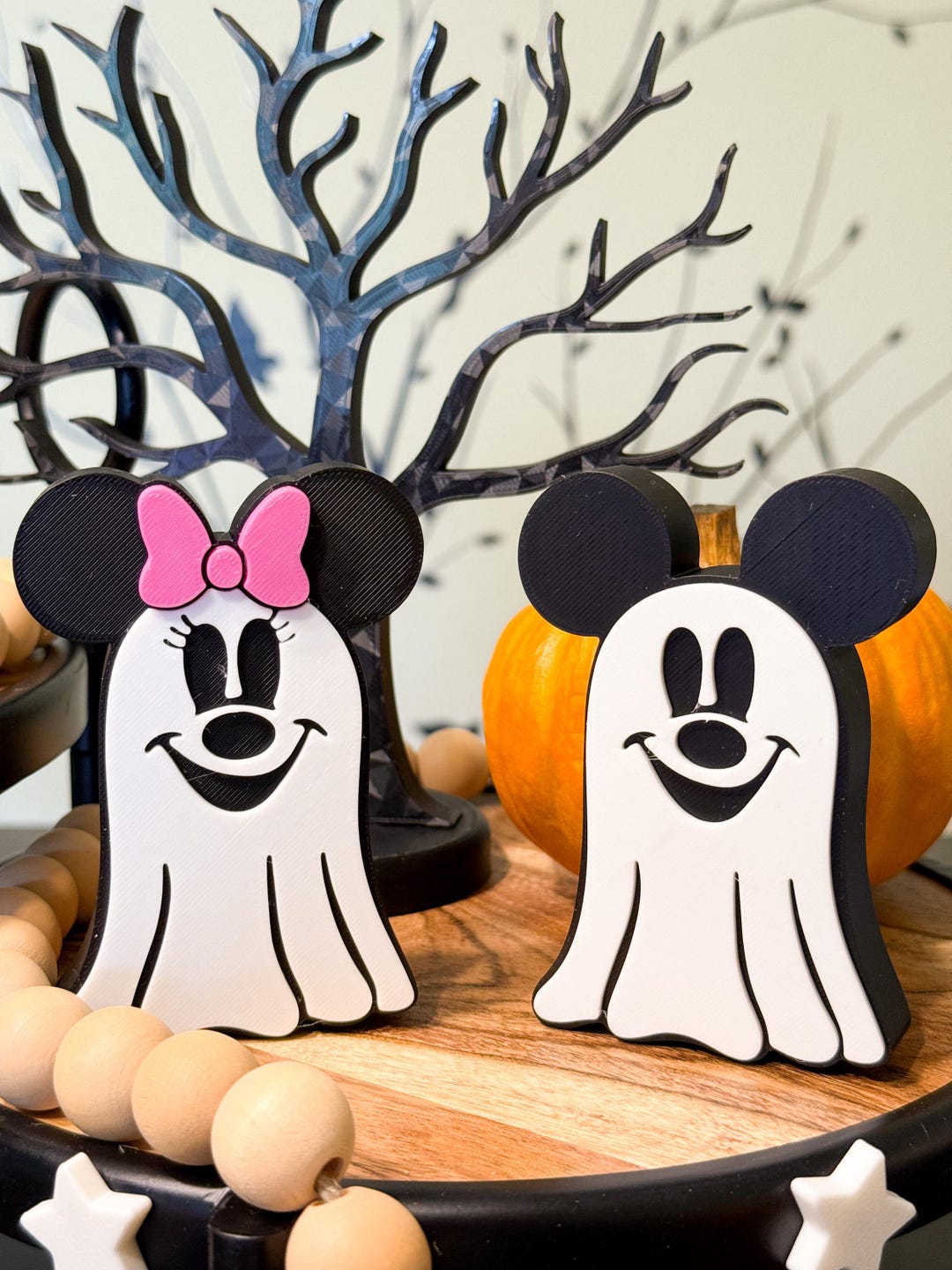 Mickey & Minnie Ghost Halloween Tiered Tray Decor 3D Printed Cute ...