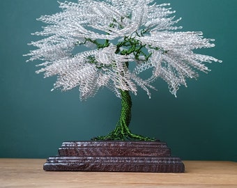 Golden Wire Tree Sculpture With Flowers - Etsy