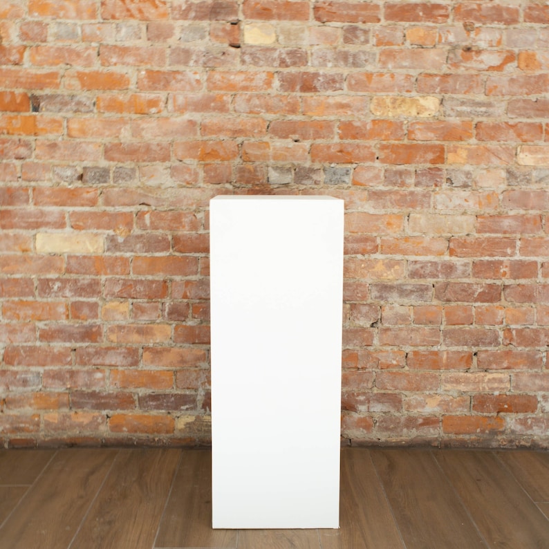 White Wooden Display Plinth: Art Pedestal, Retail Photography Prop ...