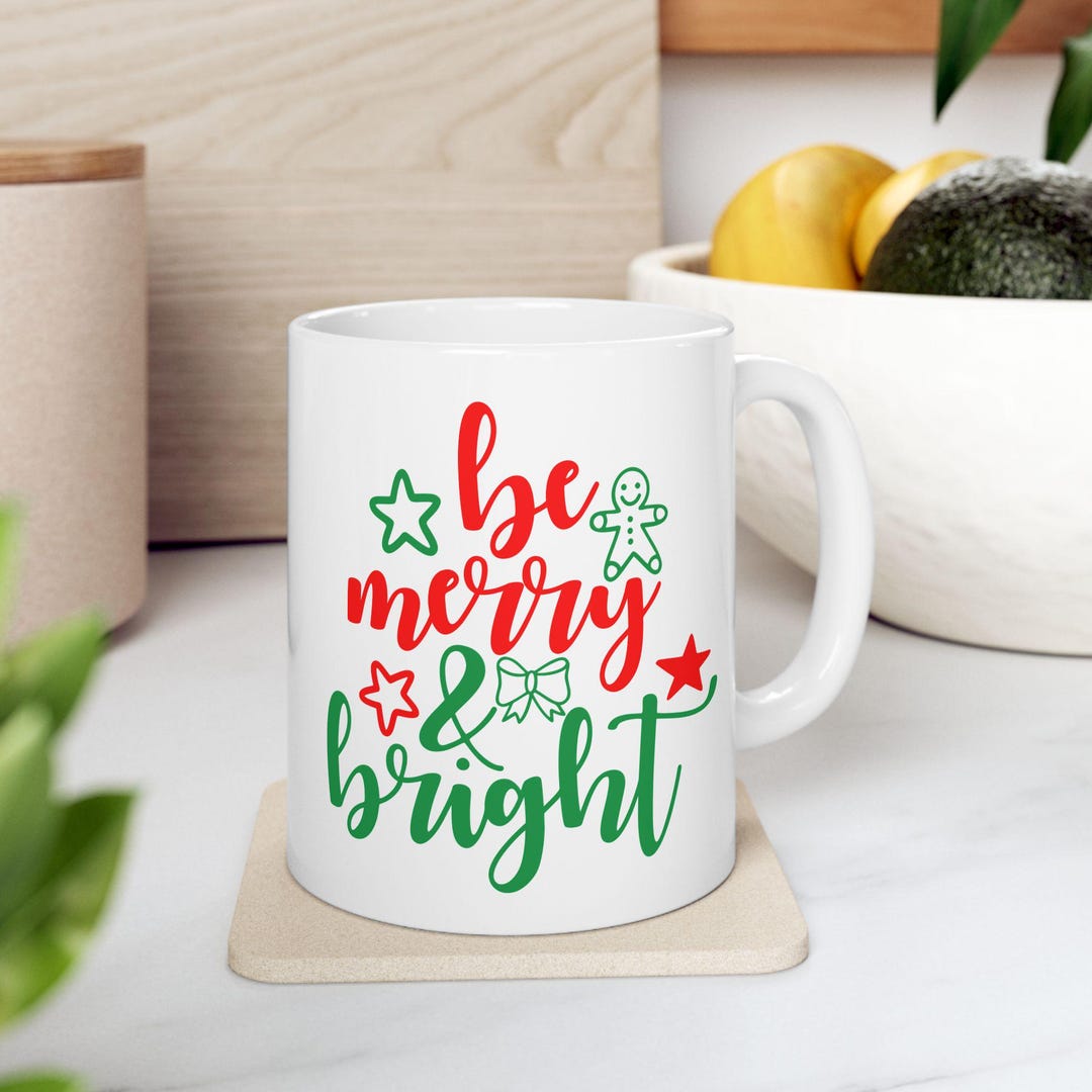 Christmas Mugs Merry Christmas Mug Christmas Tree Mug Holiday Mug ...