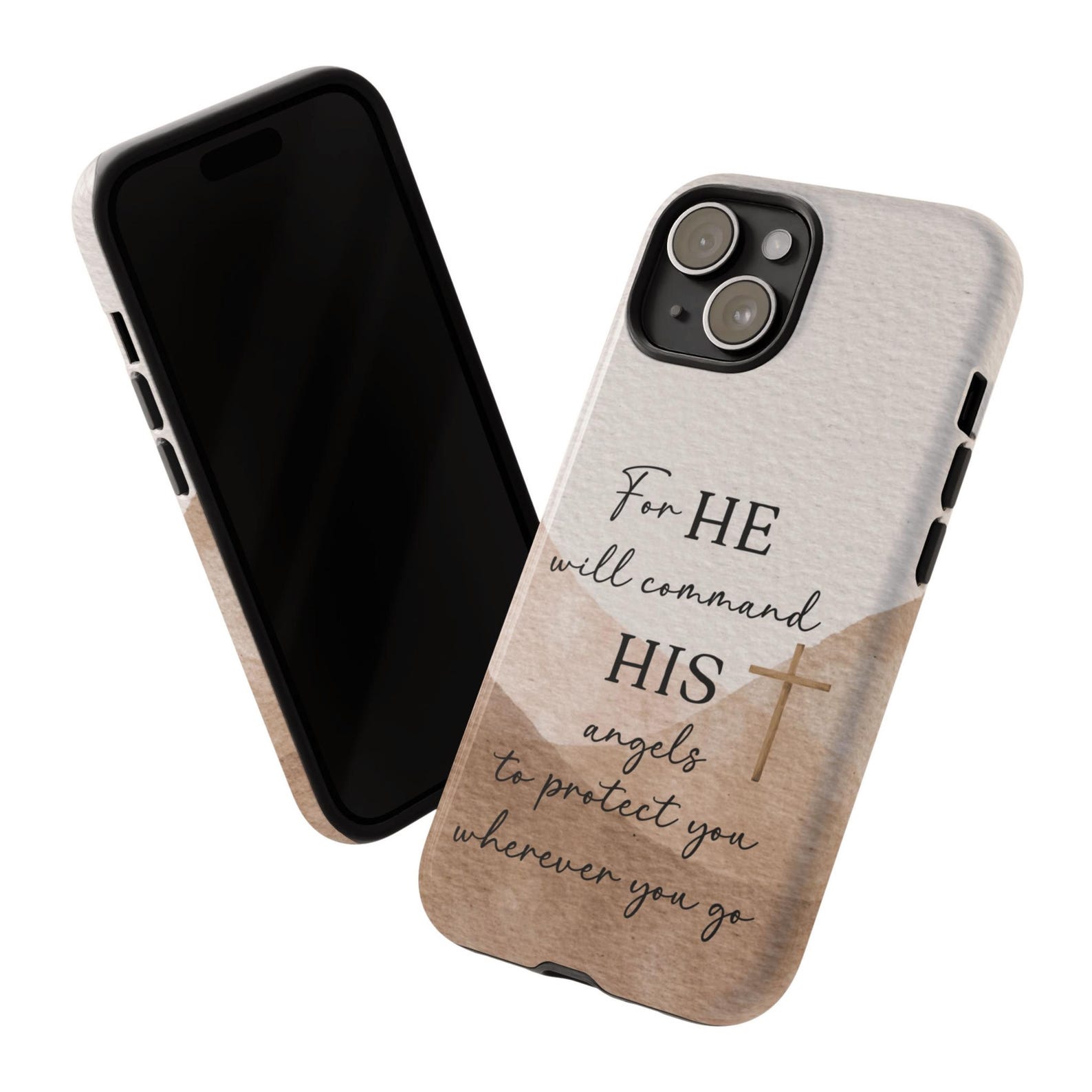 Christian Bible Verse iPhone Case, Psalm 91:11, Protective Phone Case ...