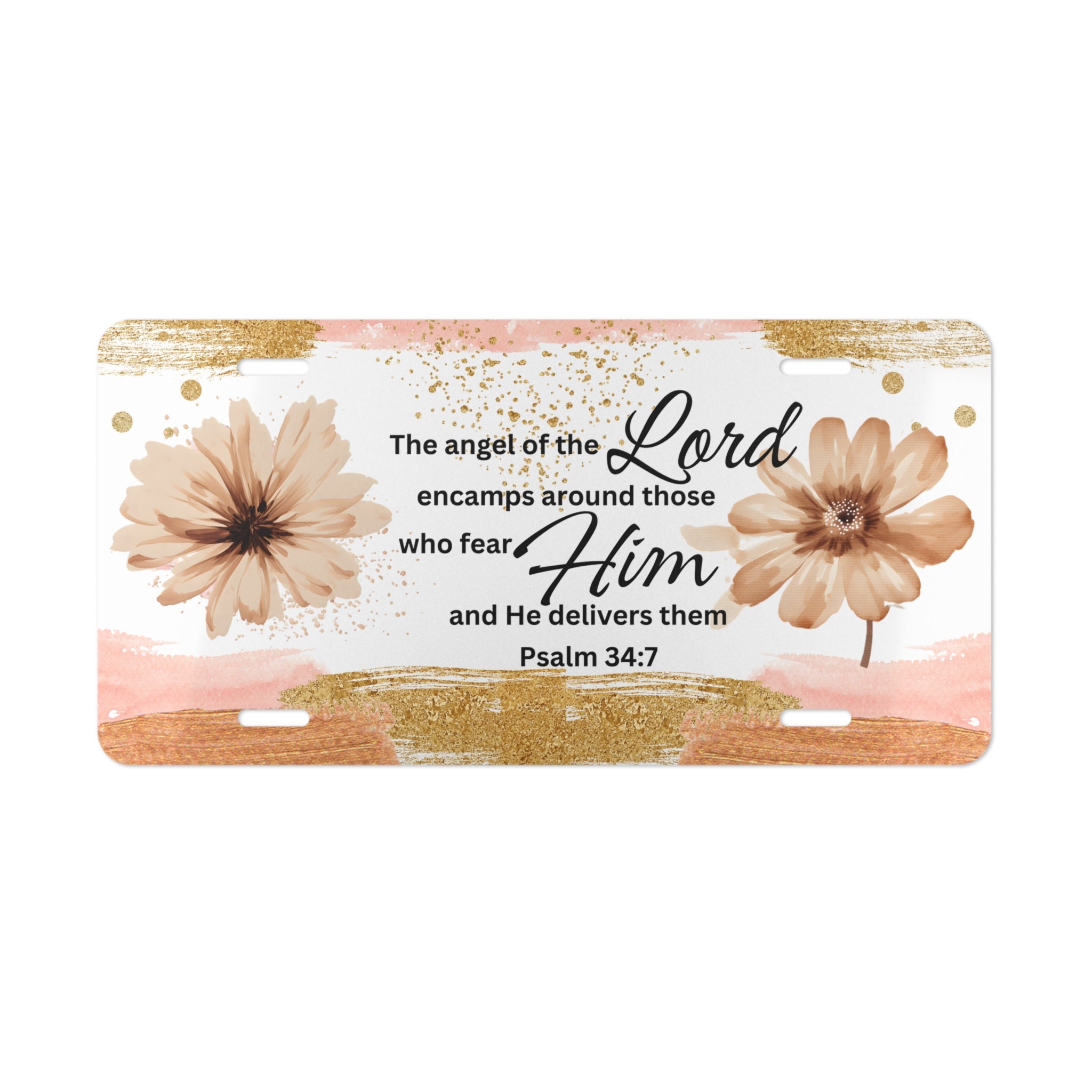 Christian License Plate, Bible Verse Car Tag, Front Vanity Plate, Psalm ...