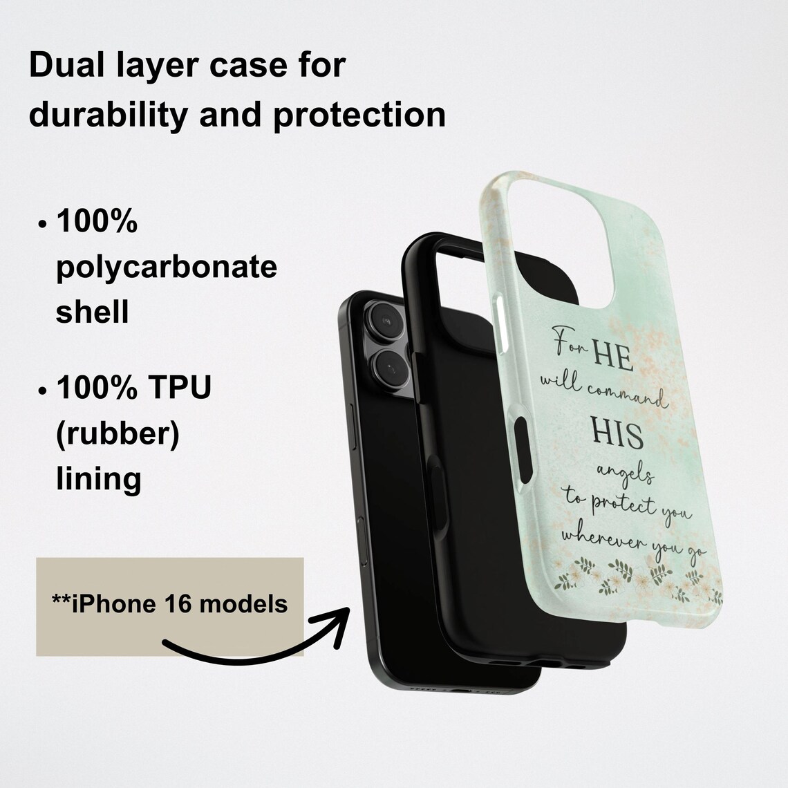 Christian iPhone Case, Bible Verse Phone Case, iPhone 13 14 15 16 Case ...