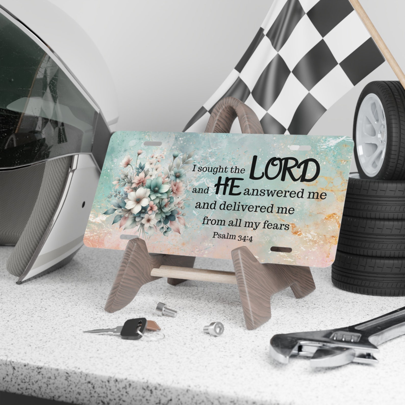 Christian License Plate, Bible Verse Car Tag, Christian Car Tag ...