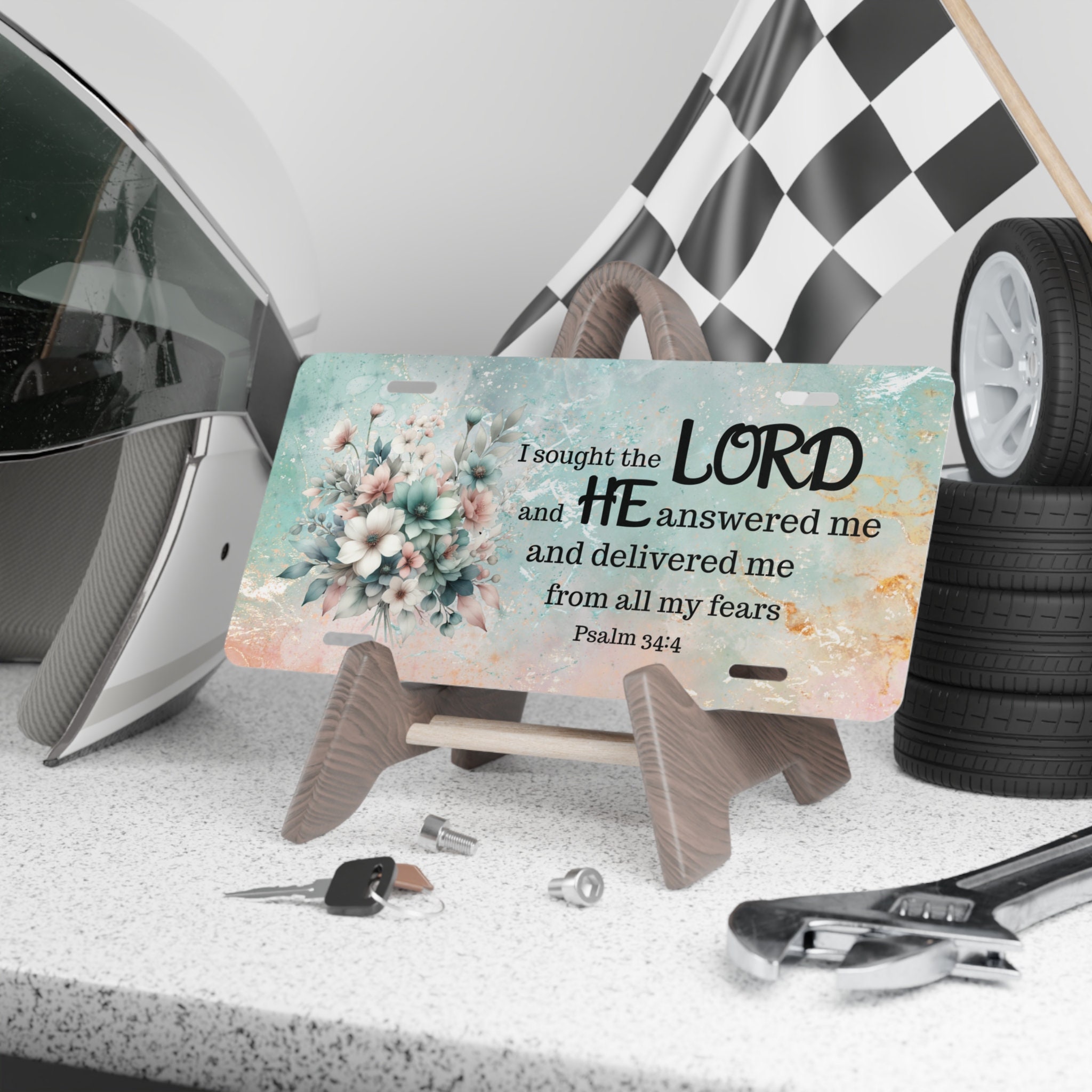 Christian License Plate, Bible Verse Car Tag, Christian Car Tag ...