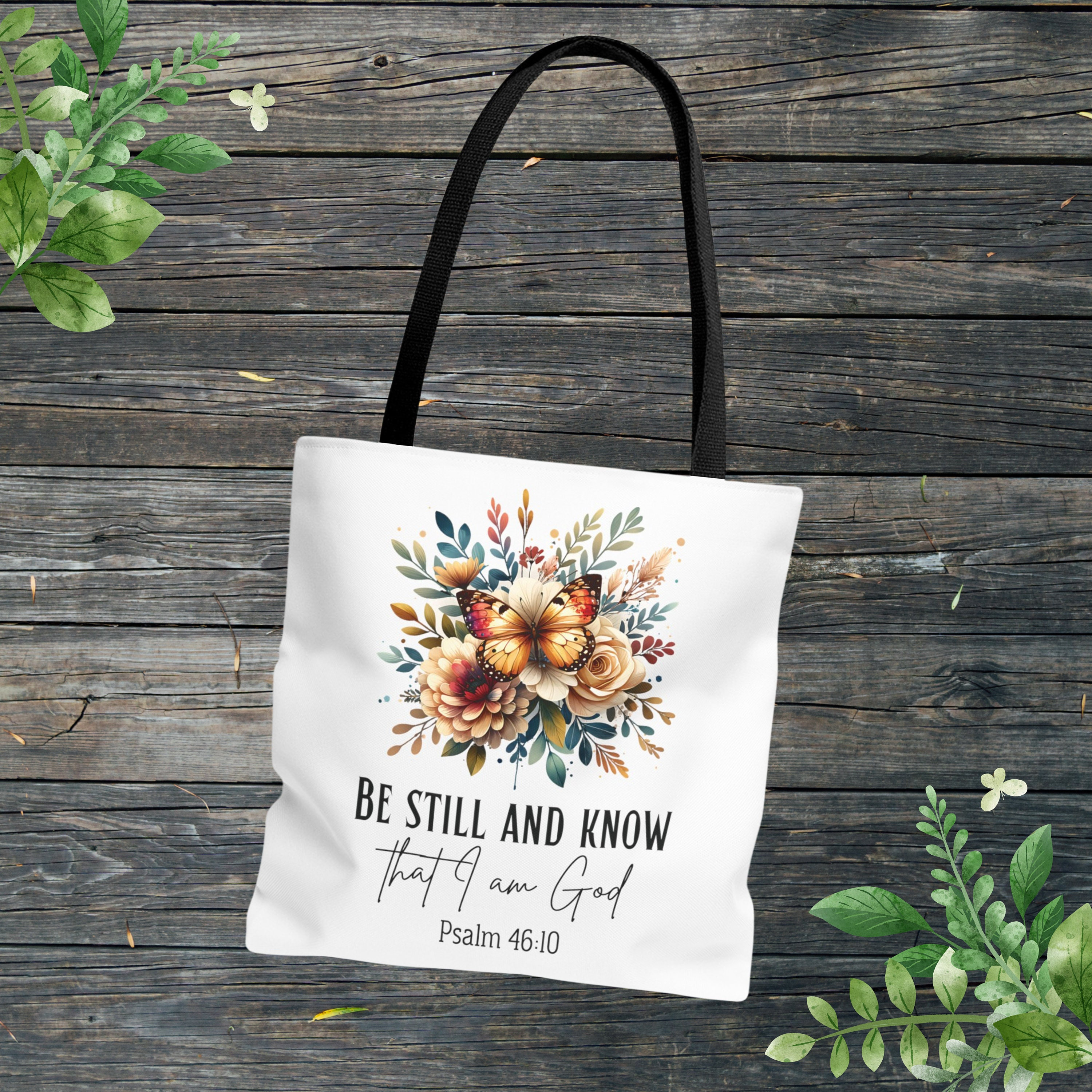 Christian Tote Bag, Be Still and Know, Psalm 46:10, Bible Verse Tote ...