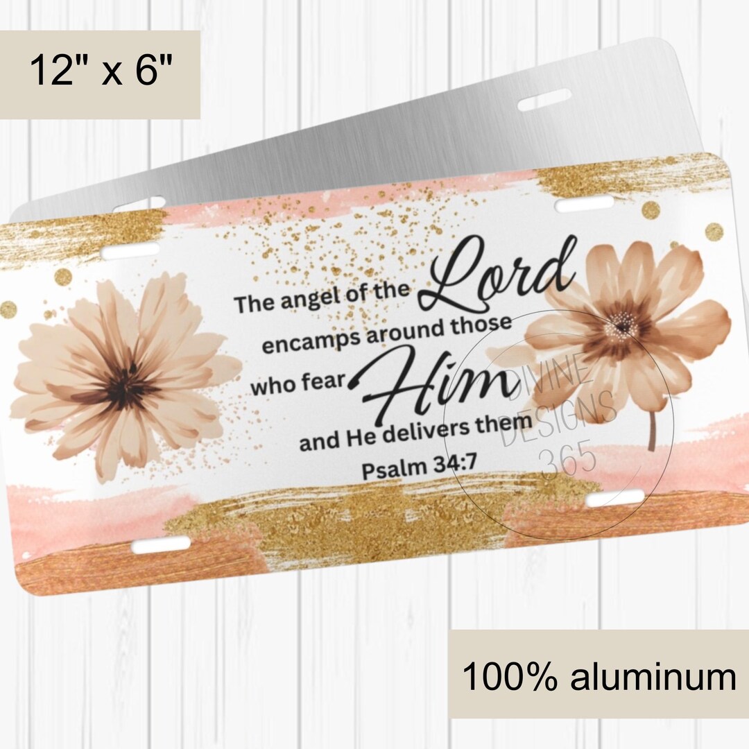 Christian License Plate, Bible Verse Car Tag, Front Vanity Plate, Psalm ...