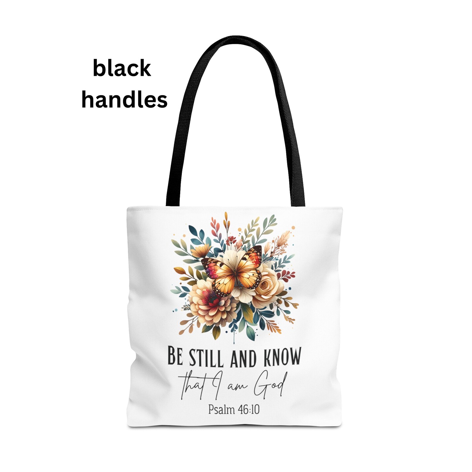 Christian Tote Bag, Be Still and Know, Psalm 46:10, Bible Verse Tote ...