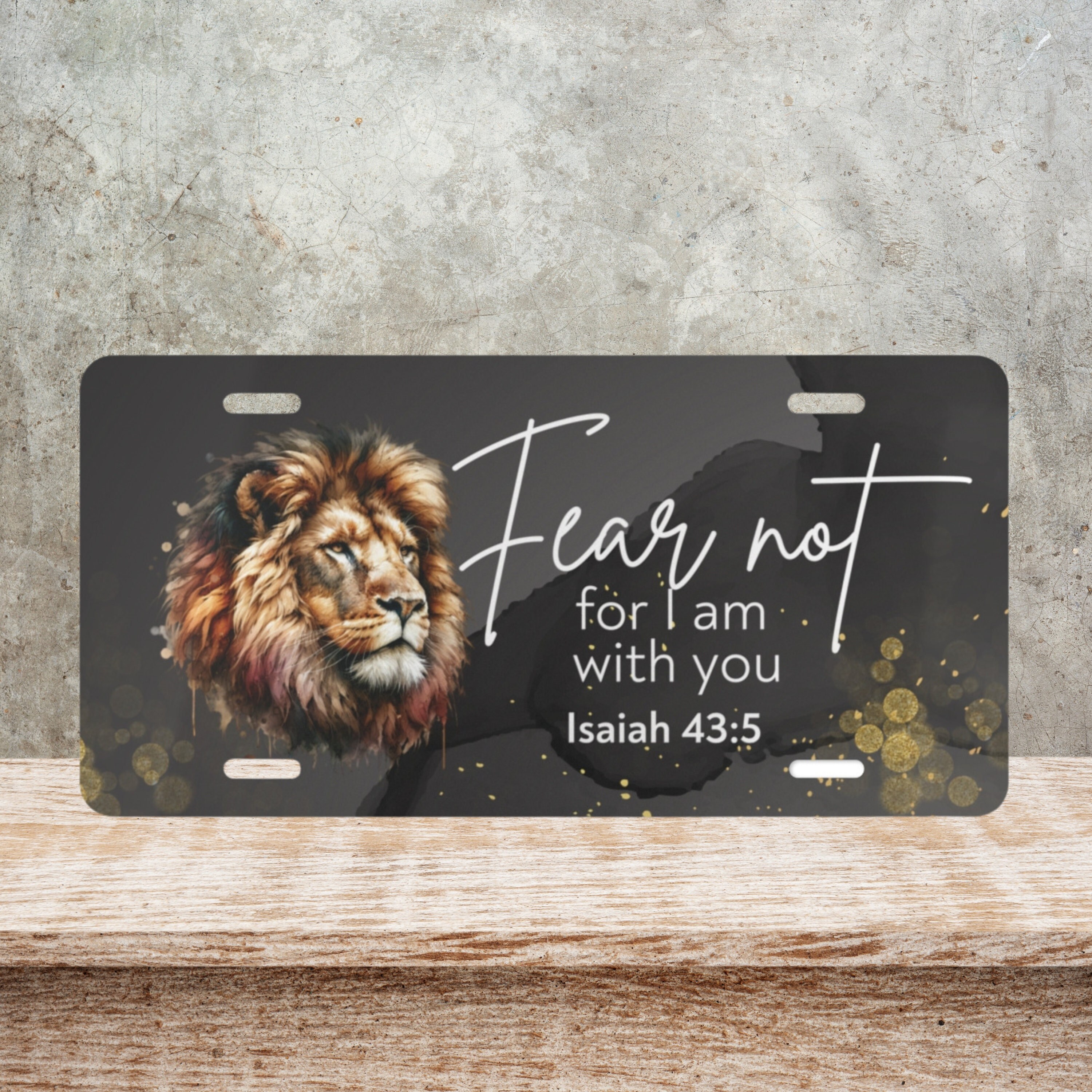 Christian Car License Plate, Bible Verse Car Tag, Isaiah 43:5 Car Tag ...