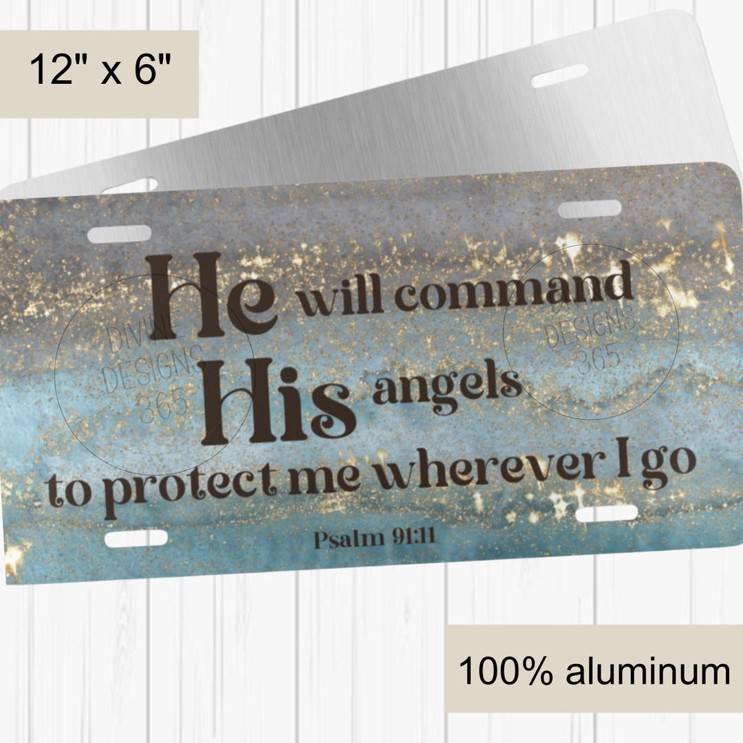 Christian Car Tag, Front License Plate, Bible Verse Vanity Tag, Psalm ...