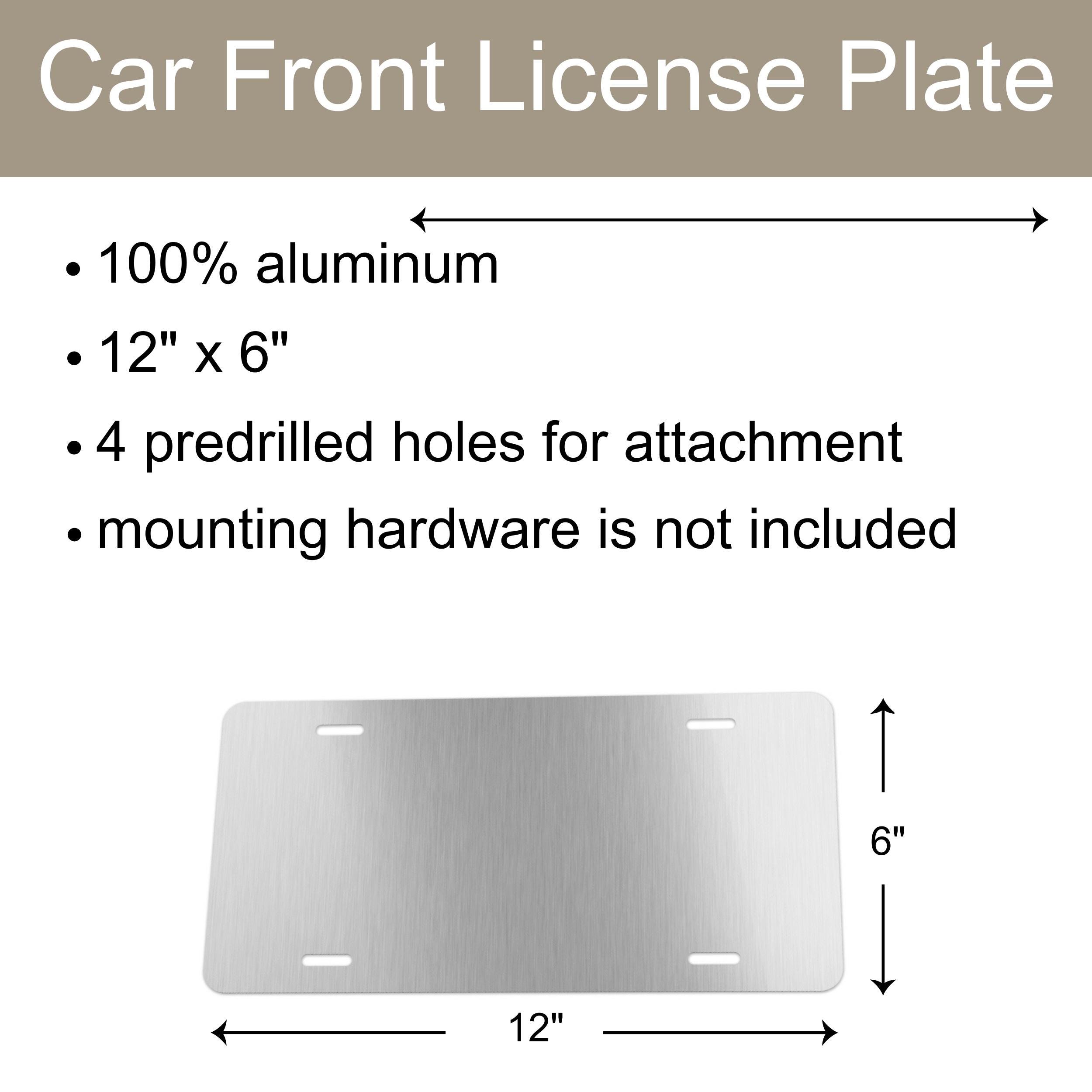 Personalized Monogram Car Tag, Floral Front License Plate, Initials Car ...