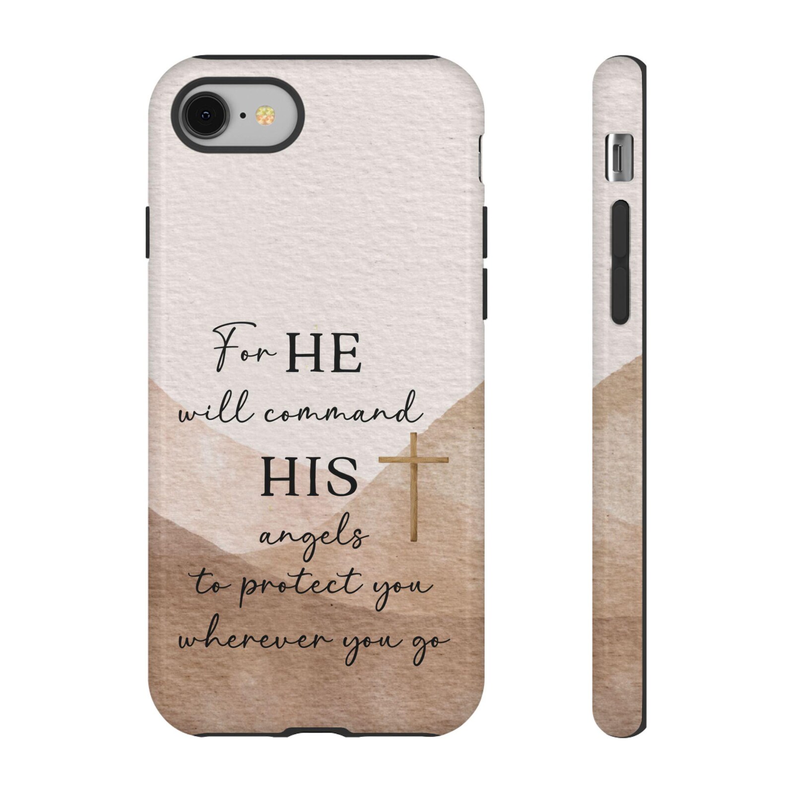 Christian Bible Verse iPhone Case, Psalm 91:11, Protective Phone Case ...