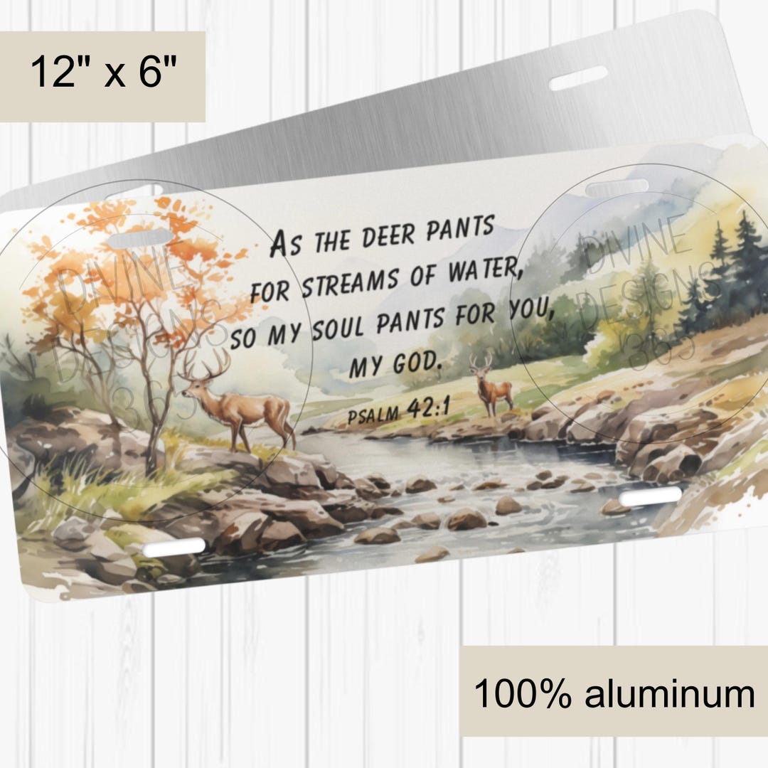 Christian Front License Plate, Bible Verse Car Vanity Tag, Religious ...