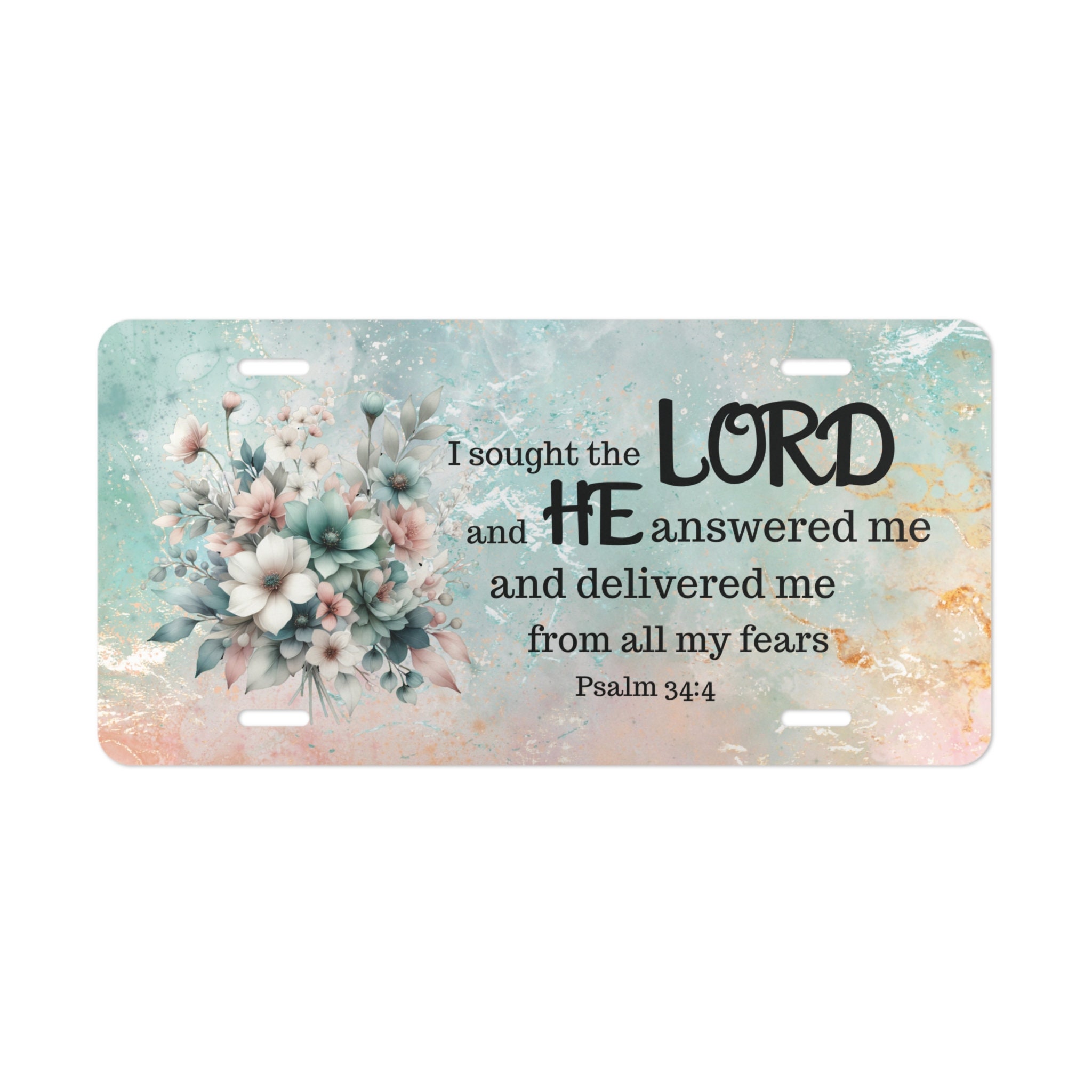 Christian License Plate, Bible Verse Car Tag, Christian Car Tag ...