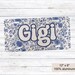Custom Gigi Blue Floral Car Tag, Car Gifts for Her, Front License Plate ...