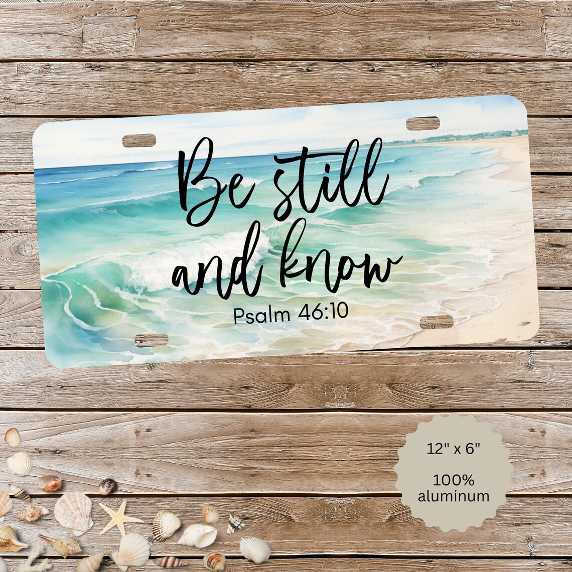 Christian License Plate, Be Still and Know Bible Verse Car Tag, Psalm ...