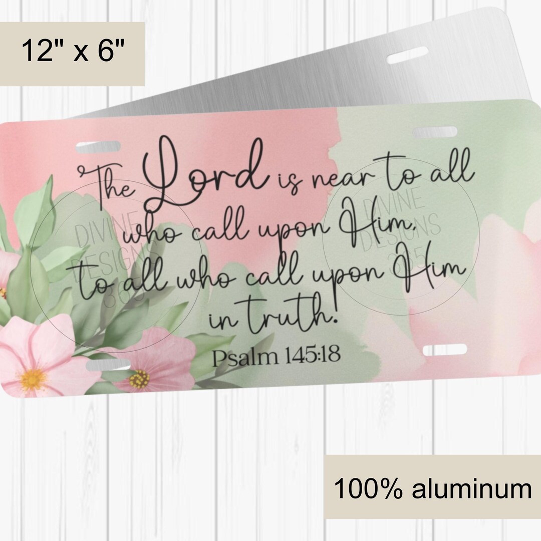 Christian Car Front License Plate, Bible Verse Car Tag Vanity Plate ...
