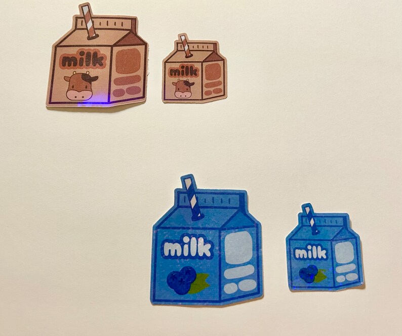MINI Bundleholographic Milk Stickers Kawaii Sticker Waterproof Cute ...