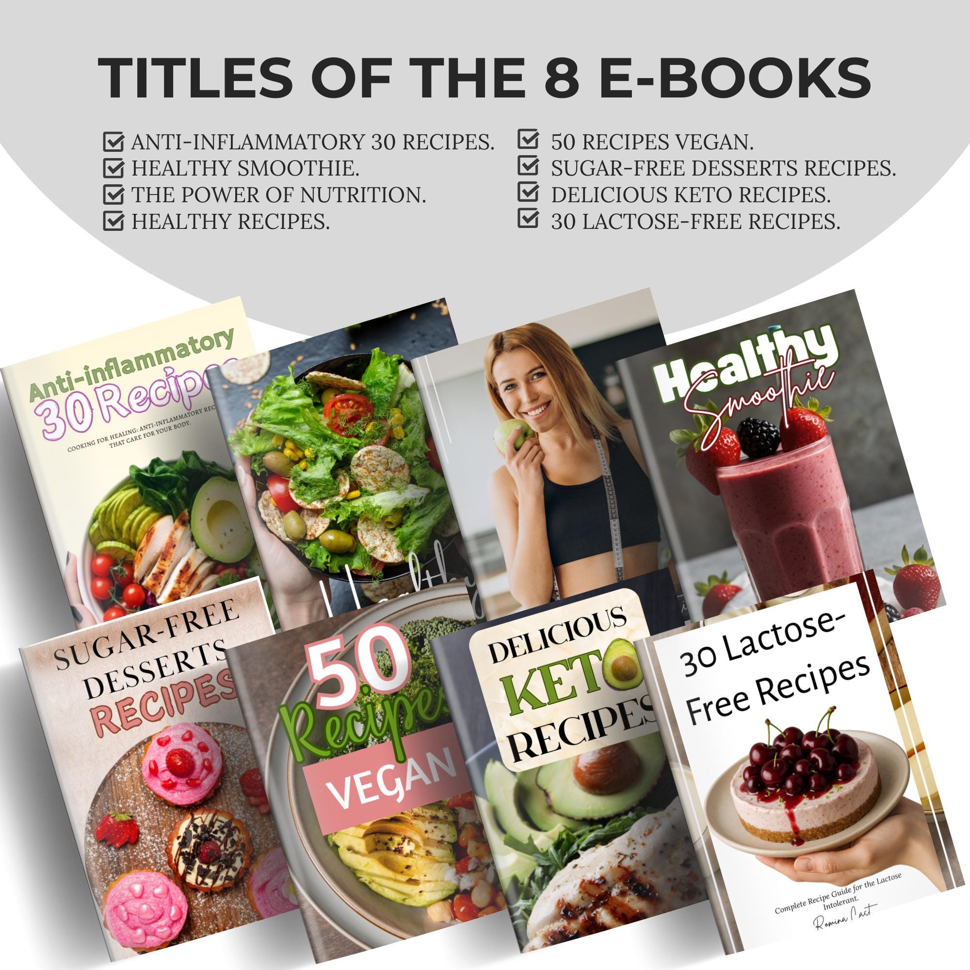 Healthy Recipe Ebook Bundle:nutrition & Diet(canva Template),clean ...