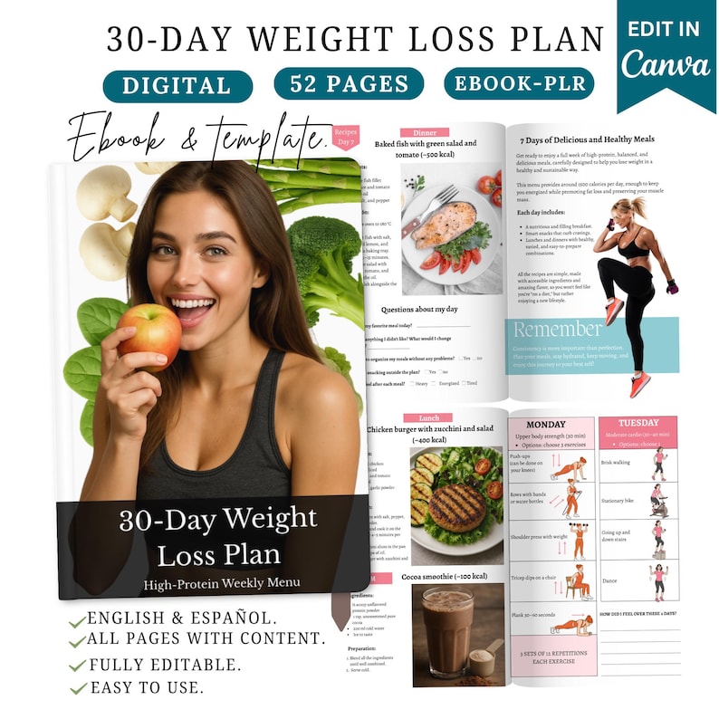 30-day Weight Loss Plan,healthy Eating Guide,high-protein Diet,healthy ...
