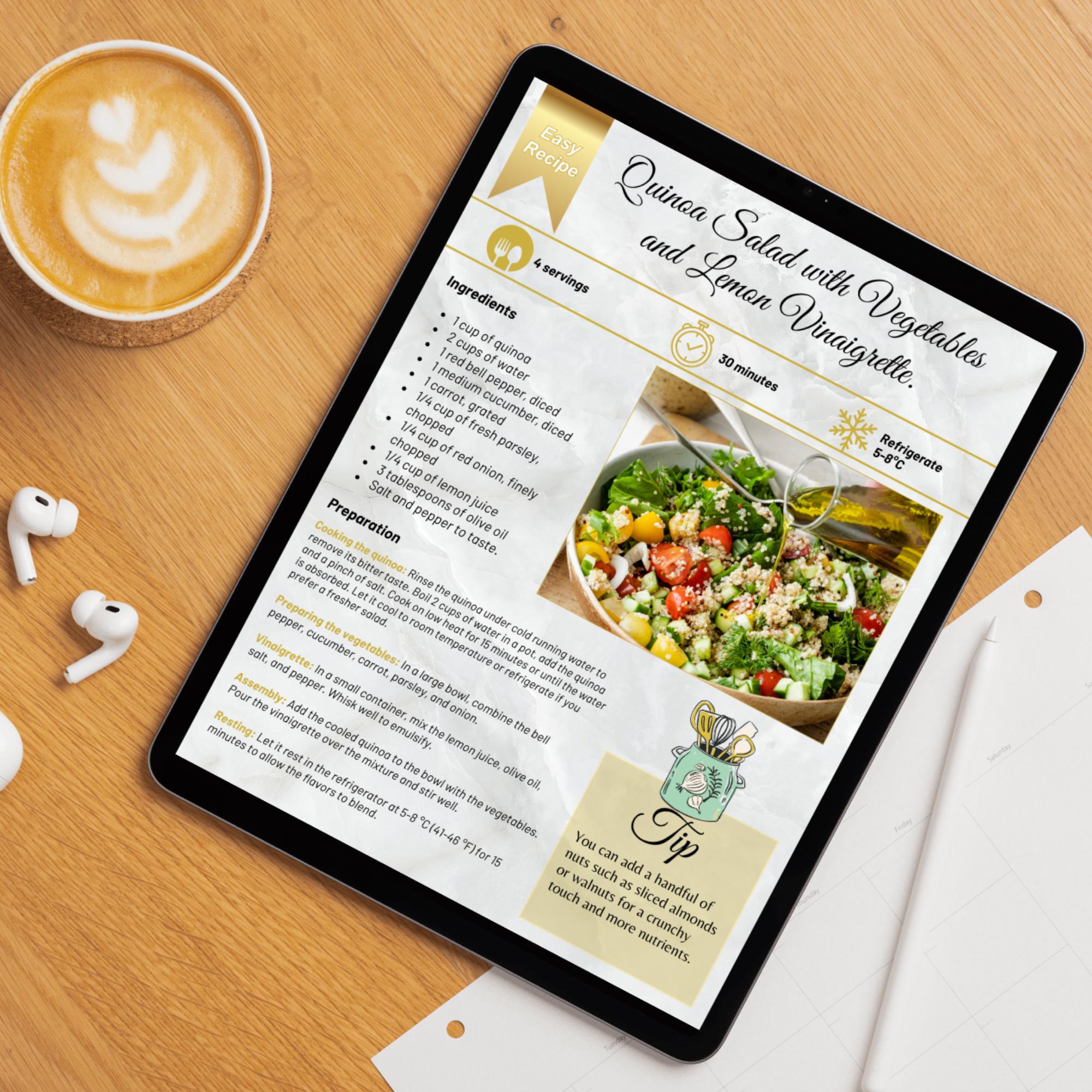 Editable Recipe, Canva Template,recipe Card Template, Ebook Template ...