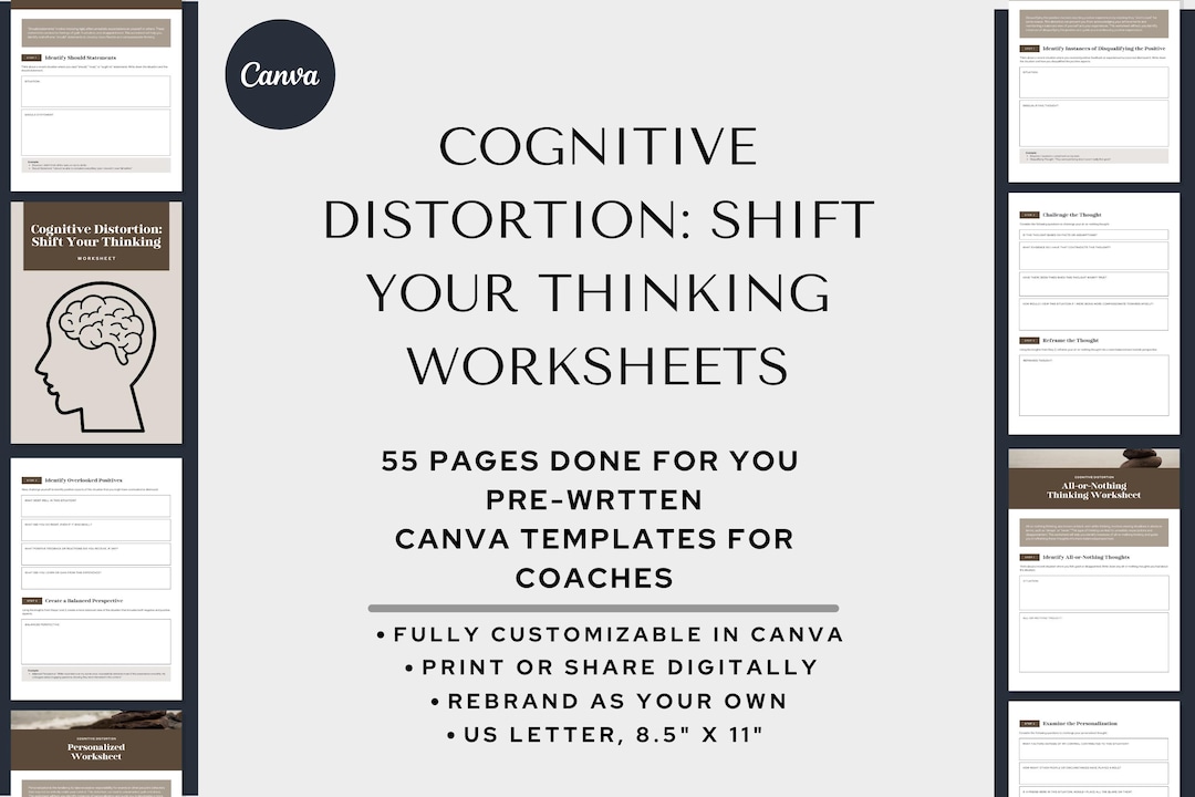 Cognitive Distortion Workbook for Life Coaches | Digital Mental Health ...