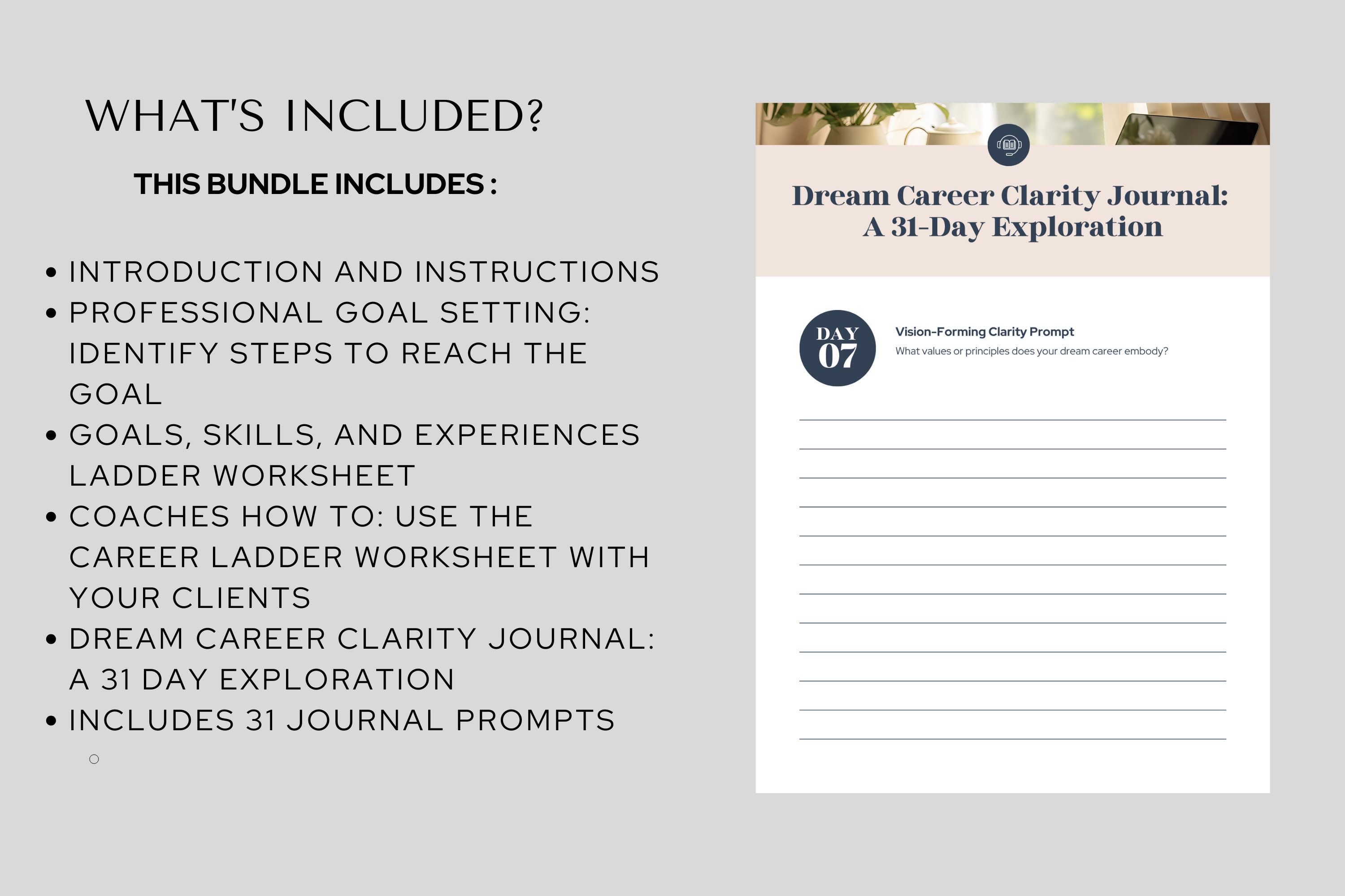 Career Ladder Worksheet: Coaching Tools Canva Template (PDF Download ...